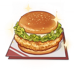 Delicious Golden Chicken Burger - Genshin Impact - HoYoWiki