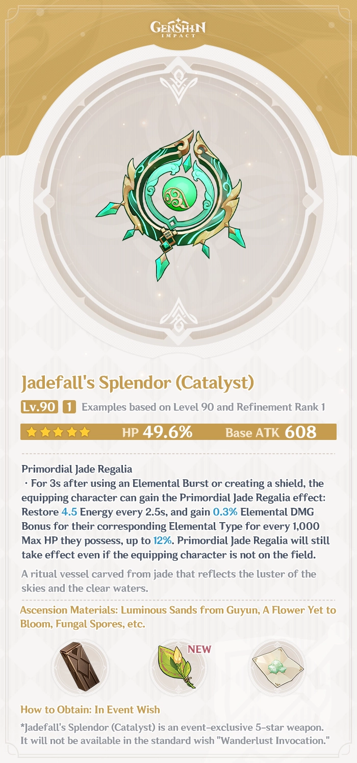 Jadefall's Splendor - Genshin Impact - HoYoWiki